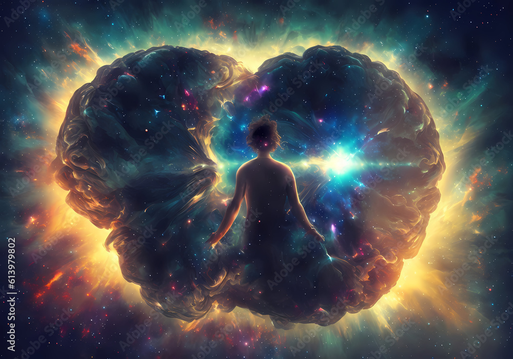 human brain, soul spirit, zen, relax, thinking man, meditation human ...