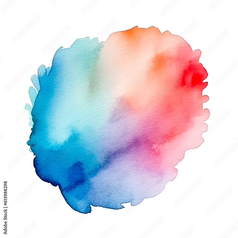 Pastel watercolor painting brush stroke isolated on transparent ...