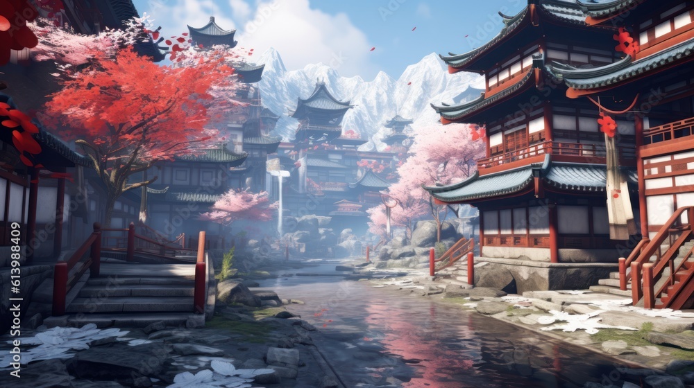 Japan Style Wallpaper Background Stock Illustration | Adobe Stock