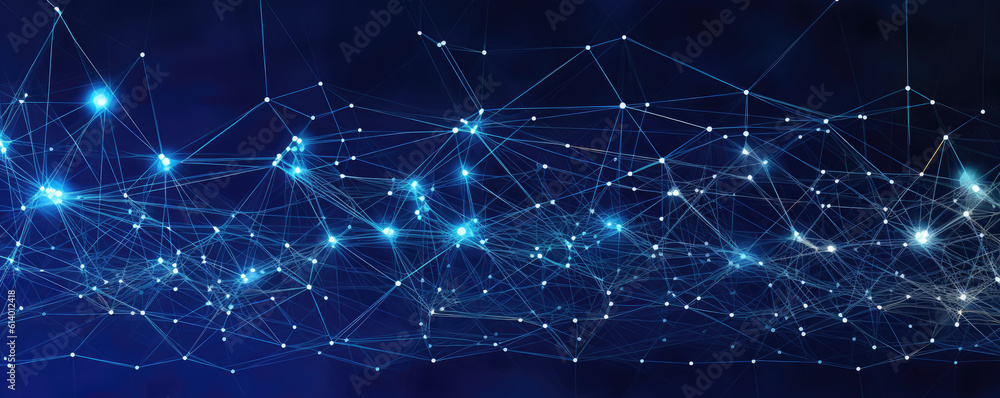 Abstract panoramic representation of a minimalist network node ...