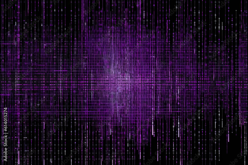 Purple gray raining hacker’s screen dark coding line. AI generative ...
