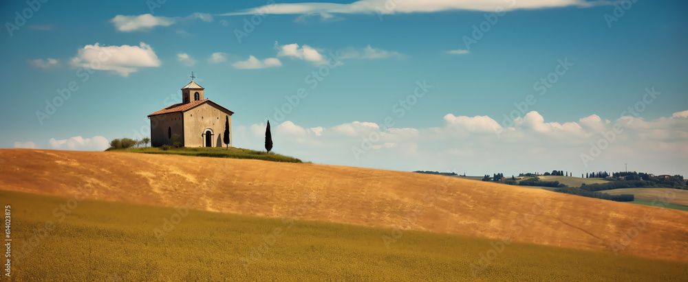 Generative AI Church in the middle nowhere travel tourism vacation ...