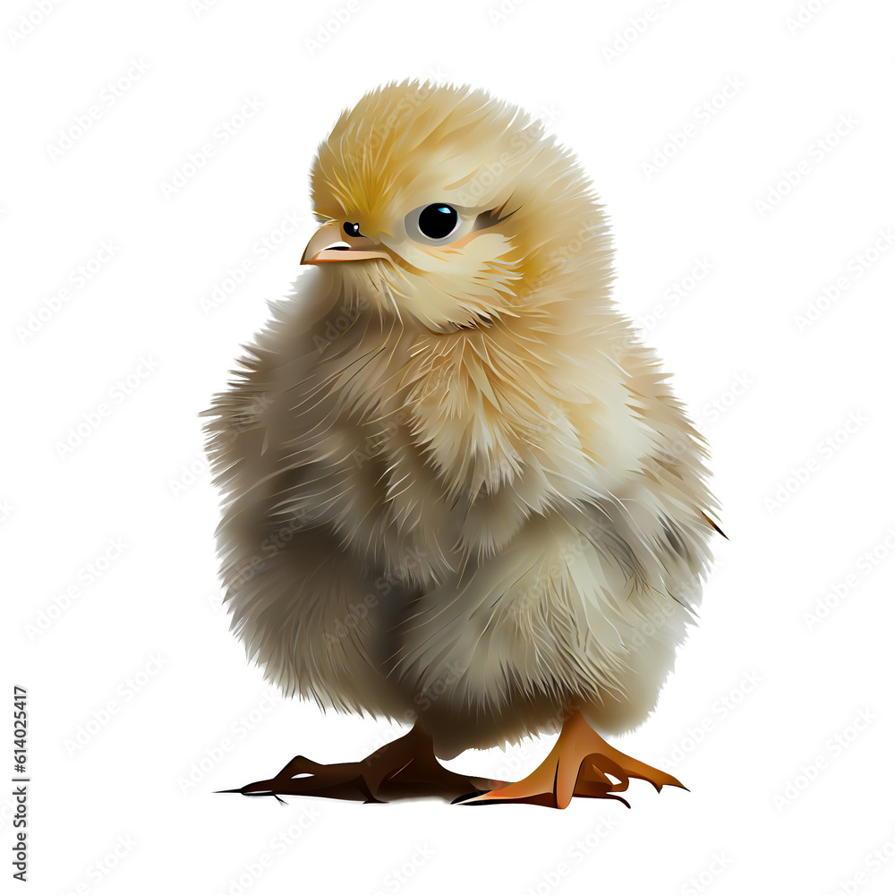 Cute little chicken flying on transparent background, generative ai ...