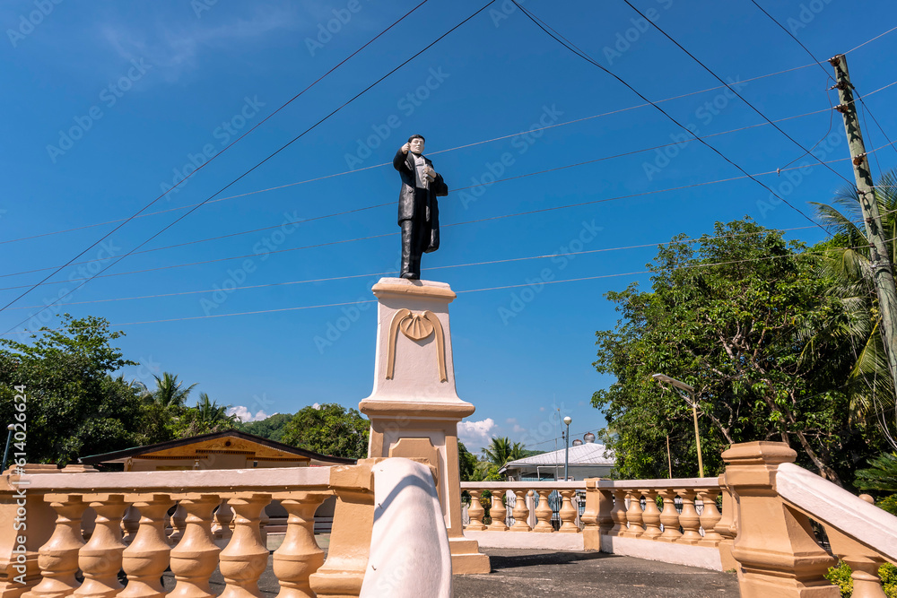 Jordan, Guimaras - The smallest plaza in the country, with a statue of ...