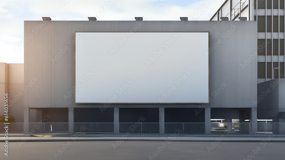 Generative AI Billboard blank. Realistic empty billboard isolated on ...