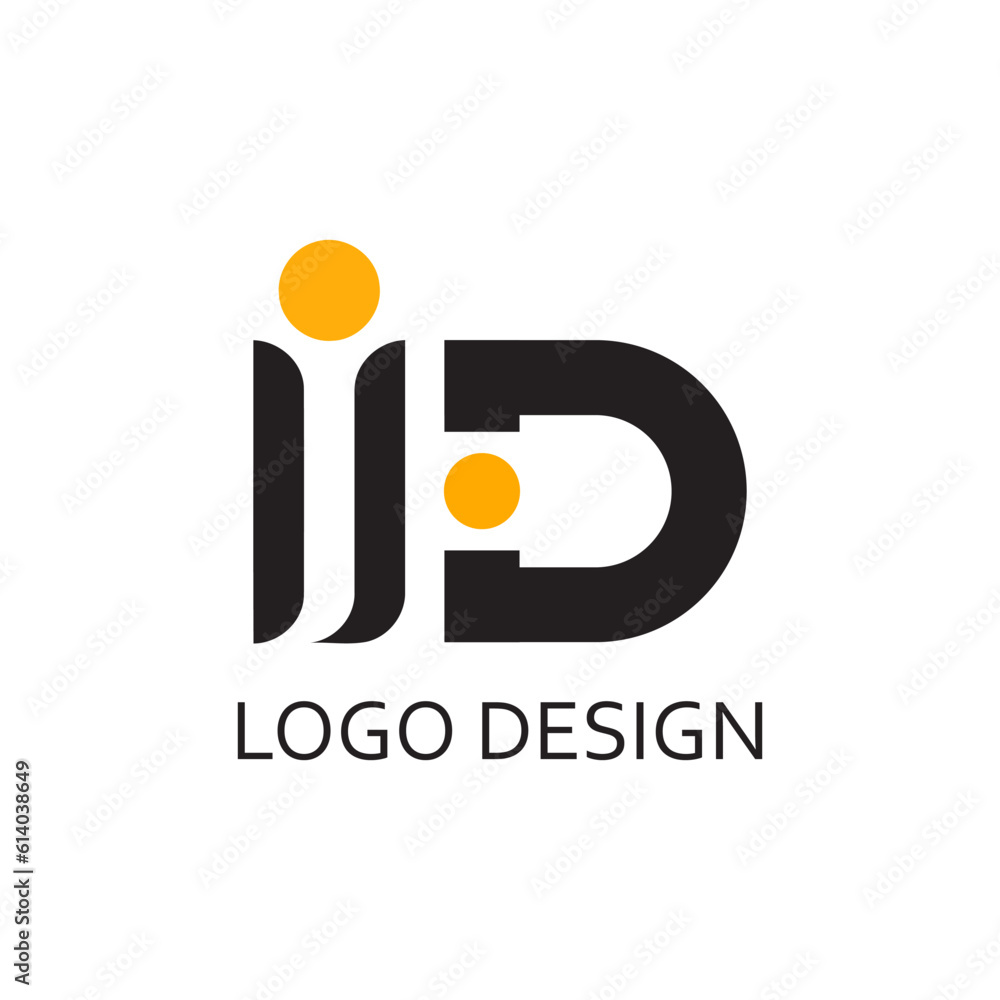 letter id for logo company design template Stock Vector | Adobe Stock