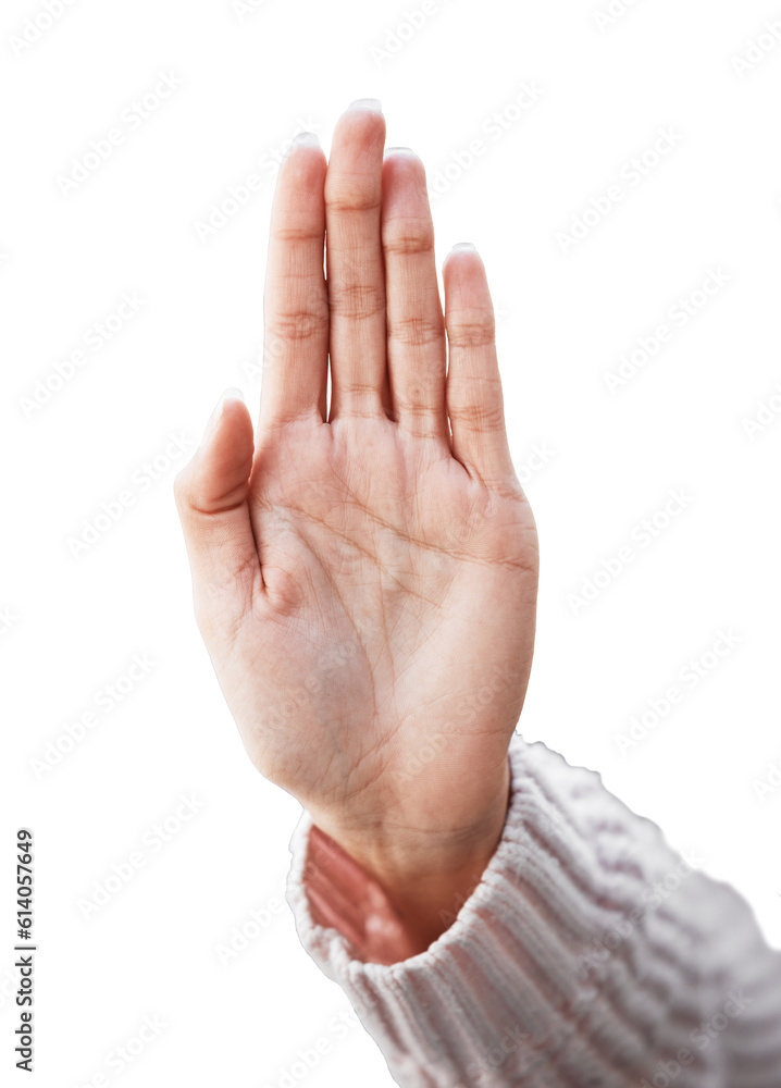 Hand, stop and warning with protest in png, transparent and isolated ...