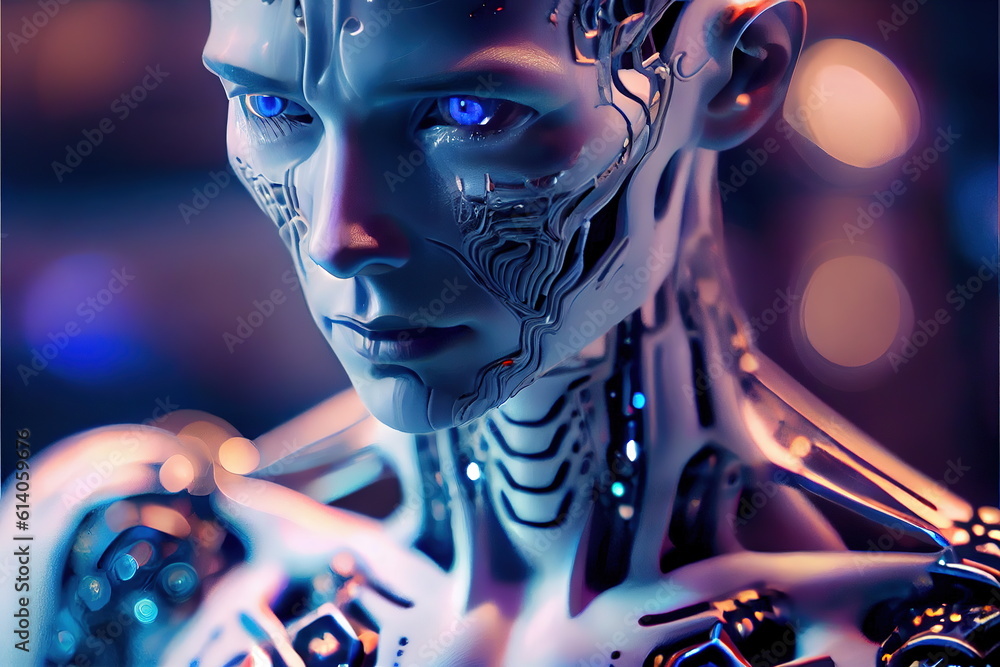 Wondrous hyper realistic closeup portrait artificial intelligent ...