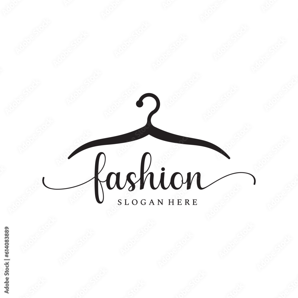 Simple coat hanger logo template design with creative idea.Logo for ...