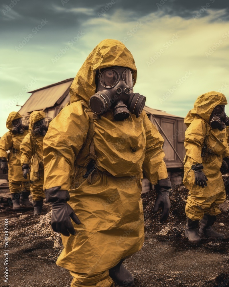 hazmat-suited persons Stock Illustration | Adobe Stock