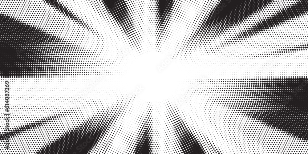 Halftone gradient sun rays pattern. abstract halftone vector dots ...