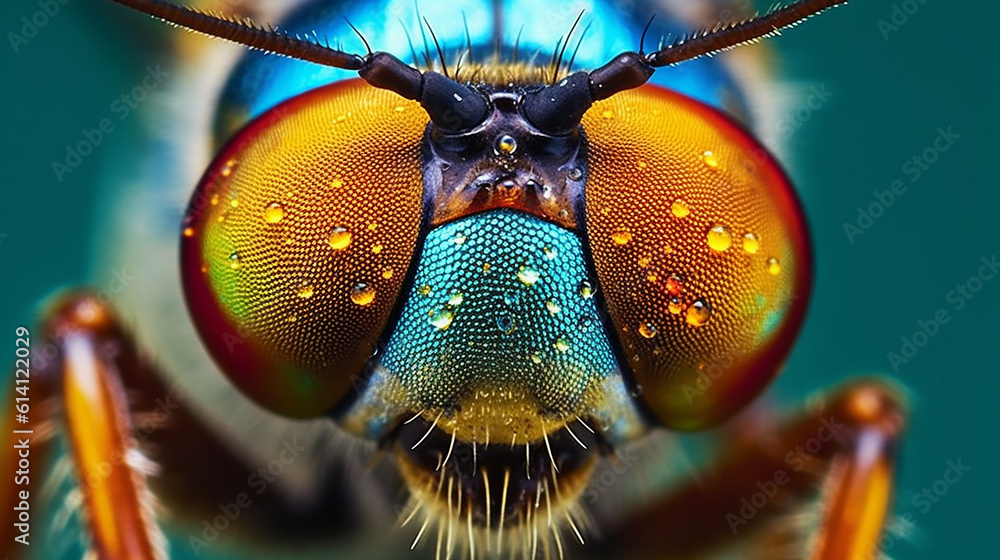 Generative AI. Insect Eyes: Explore the mesmerizing patterns and colors ...