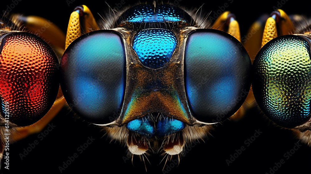 Generative AI. Insect Eyes: Explore the mesmerizing patterns and colors ...