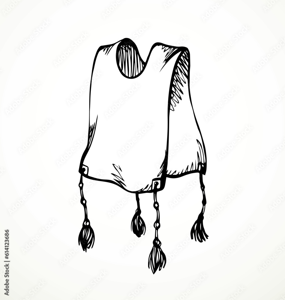Vector drawing. Jewish clothing tzitzit Stock Vector | Adobe Stock