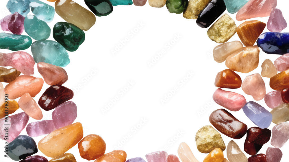 beautiful stones frame isolated on transparent background cutout ...