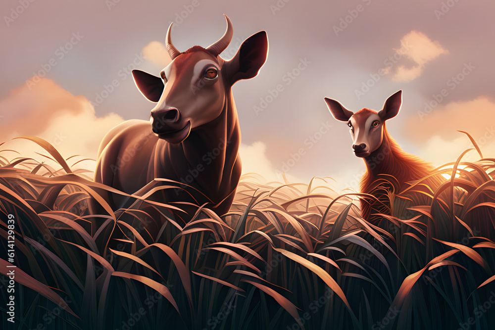 okapi created using AI Generative Technology Stock Illustration | Adobe ...