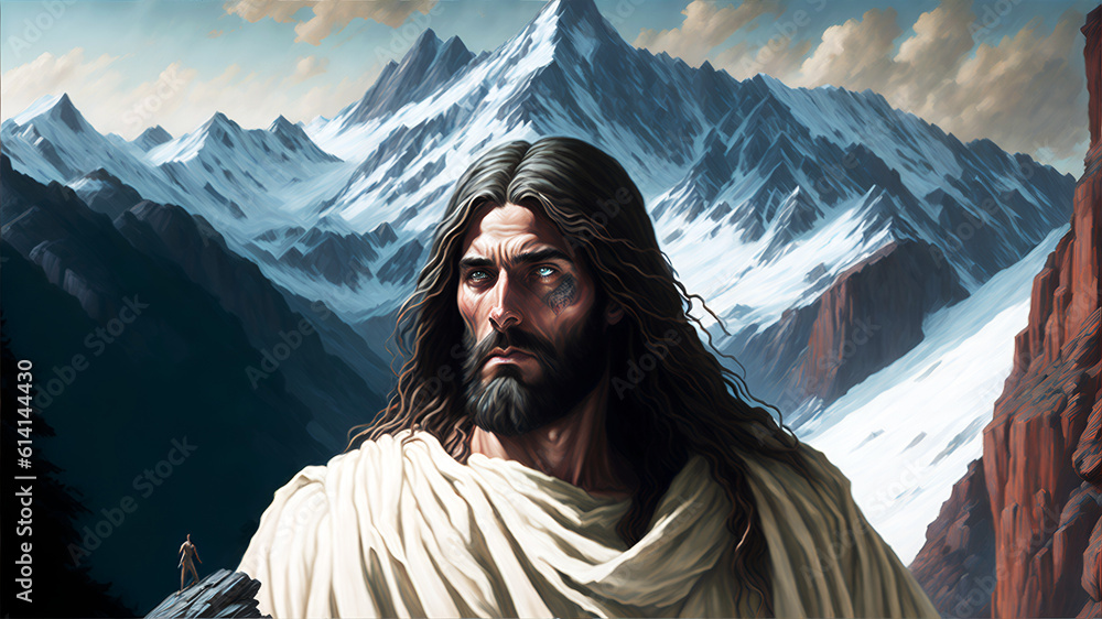 The sacred figure of Jesus Christ, the revered Lord and Savior of the ...