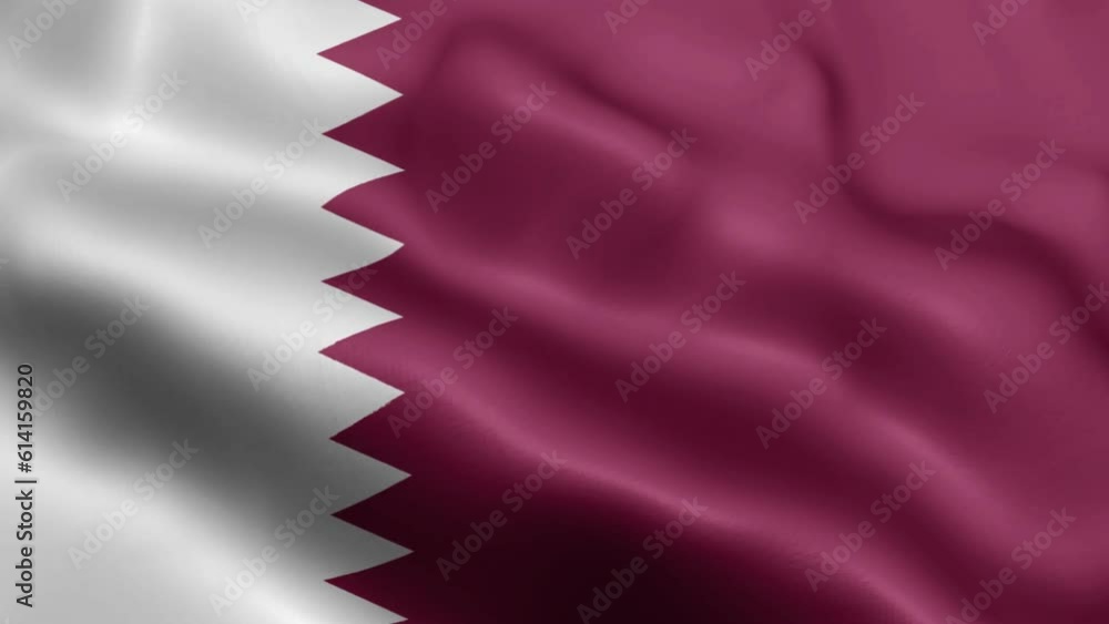 Qatar Flag video waving in wind. Qatar Flag Qatar Flag background ...
