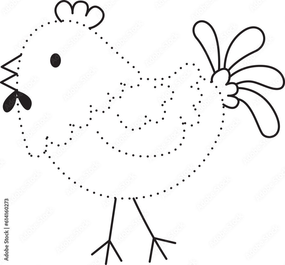 chicken patched practice draw cartoon doodle kawaii anime coloring page ...