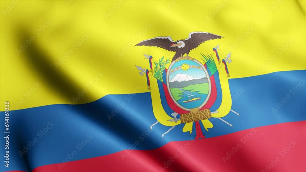 Ecuador Flag video waving in wind. Ecuador Flag Ecuador Flag background ...
