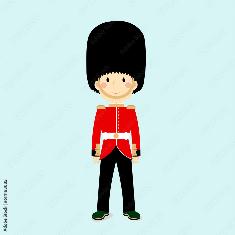 Beefeater soldier guardhouse - London - symbols - detailed Stock Vector ...