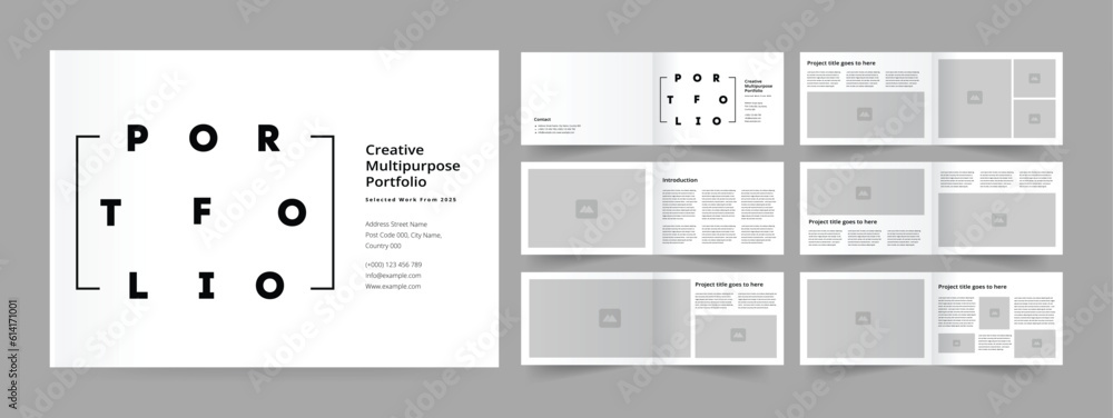 landscape portfolio design portfolio template design Stock Vector ...