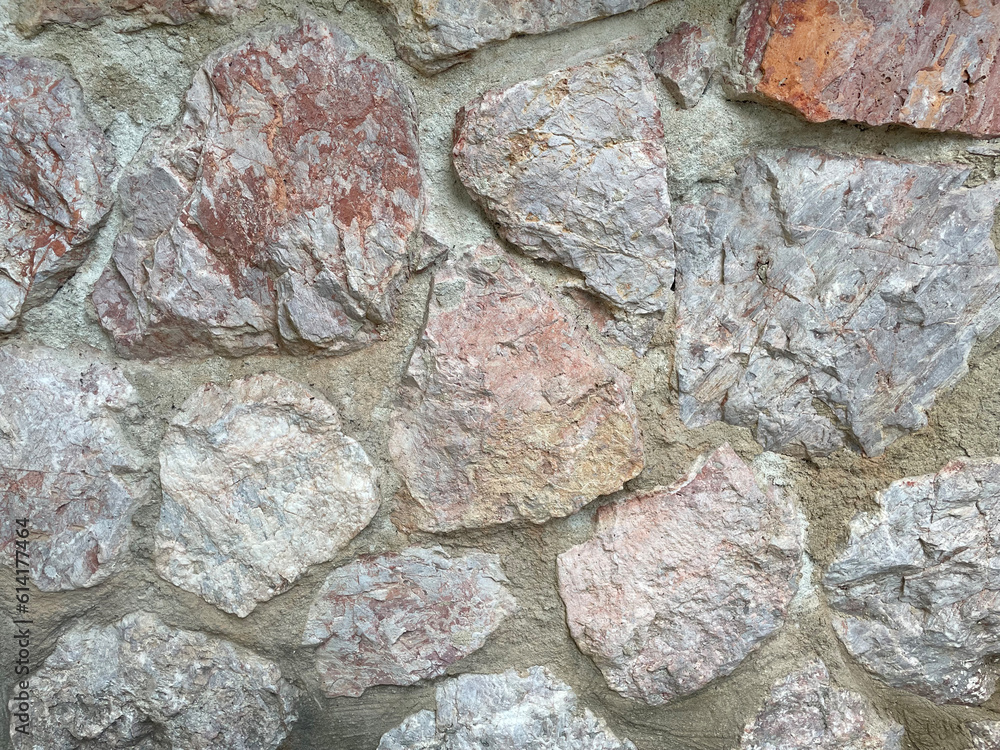Brick wall texture, closeup of an old exterior surface as a background ...