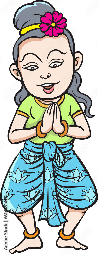 Thai traditional dance, Thai children, Thai cartoons. pop art retro ...