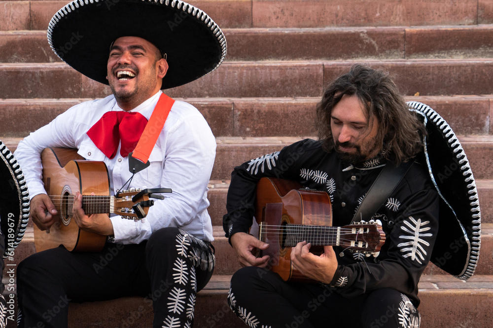Mexican musician mariachi band on a city street. Stock Photo | Adobe Stock