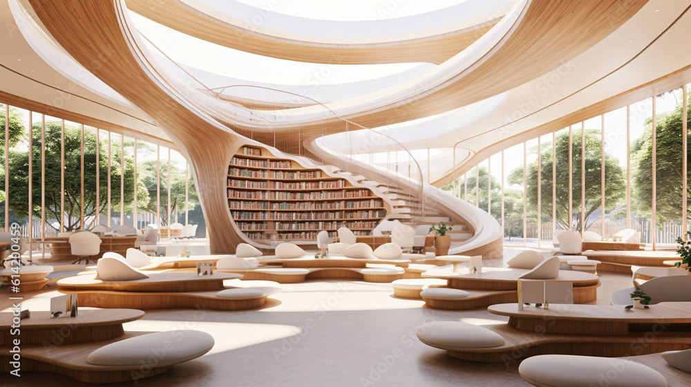 Biophilic Library Interior. Inviting Spaces for Knowledge Seekers ...