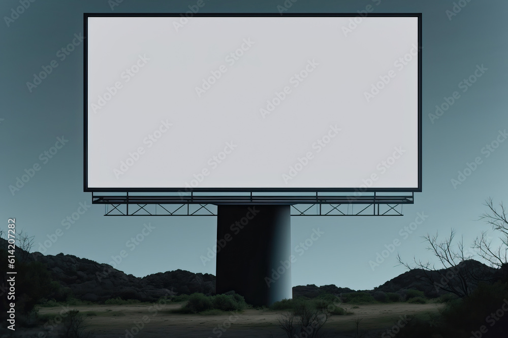 merged HD 4K Blank Billboard With Lighting During the dark,blank ...