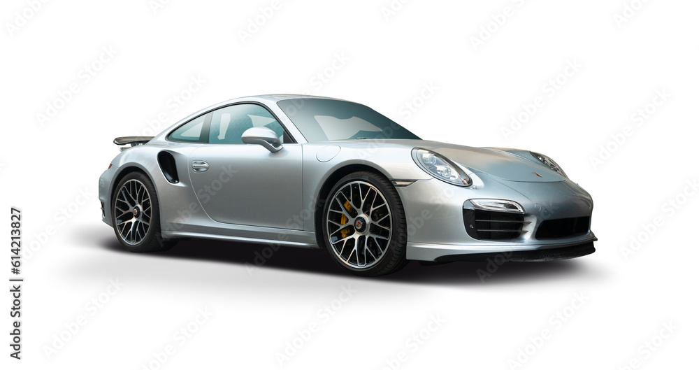 Porsche 911 Turbo S car isolated on white background Stock Photo ...