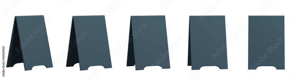 Set of 3d cafe board with transparent background, PNG, Dark blue cafe ...