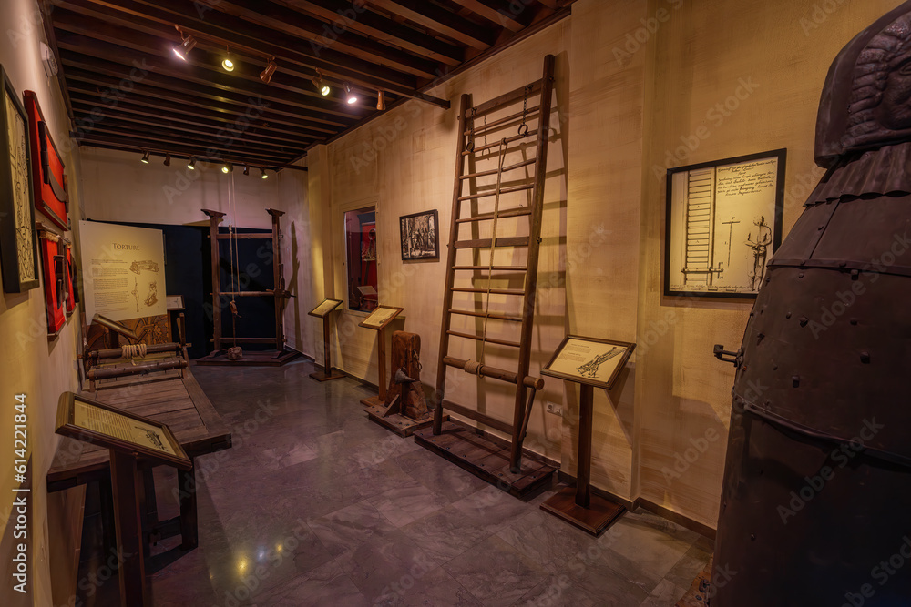 Ladder Rack and Instruments of Torture at Inquisition Museum in the ...