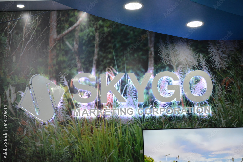Skygo booth at Inside racing bike festival in Pasay, Philippines Stock ...
