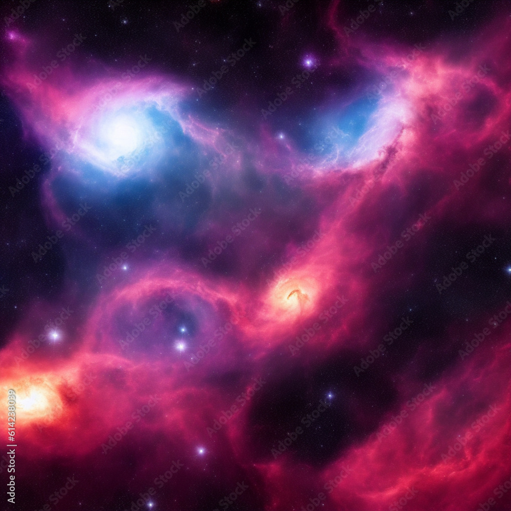 Dazzling galaxy cloud nebula in space. a starry night sky, cosmology ...