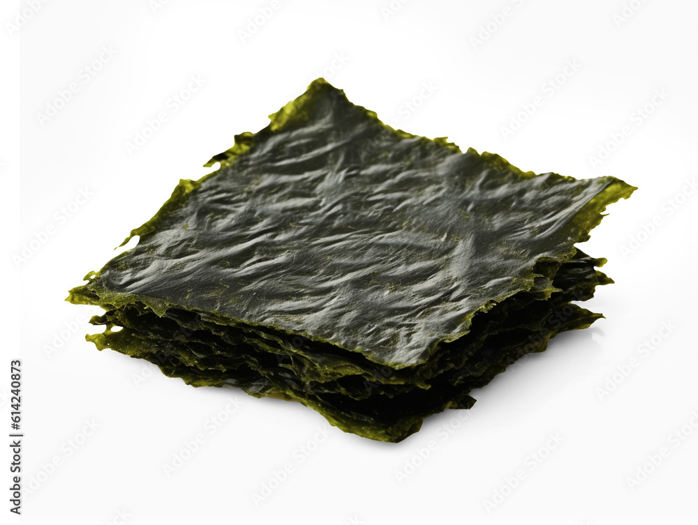Sheet of dried seaweed isolated on transparent or white background, png ...