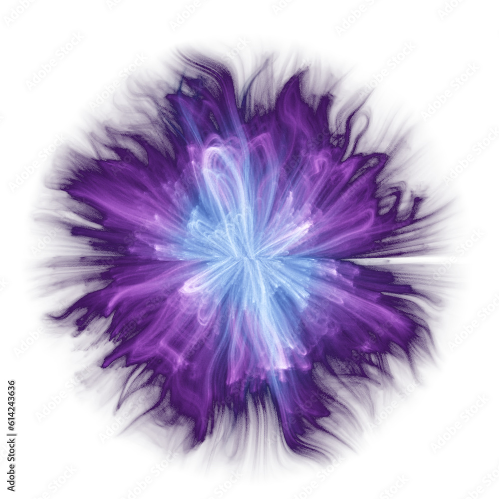 VFX Blue glowing plasma ball lightning. magic light trails with ...