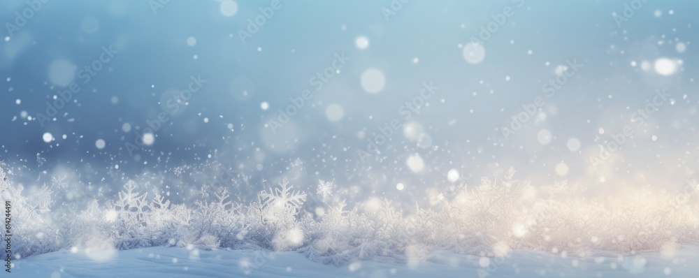 Beautiful winter snow background banner with snowdrifts, with beautiful ...
