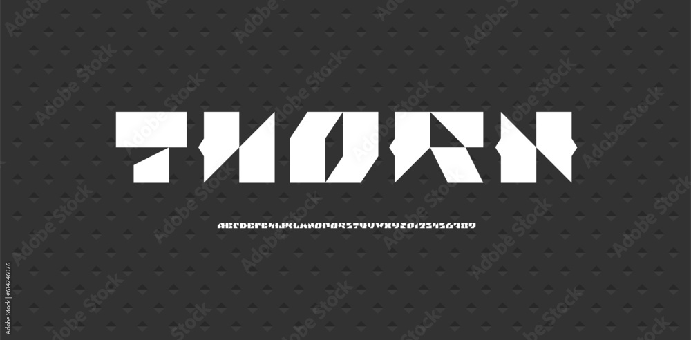 Technology alphabet thick font, for your future space design made ...