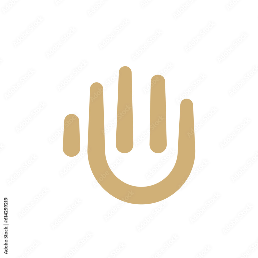 Hand line logo, linear style logo, high five logo design inspiration ...