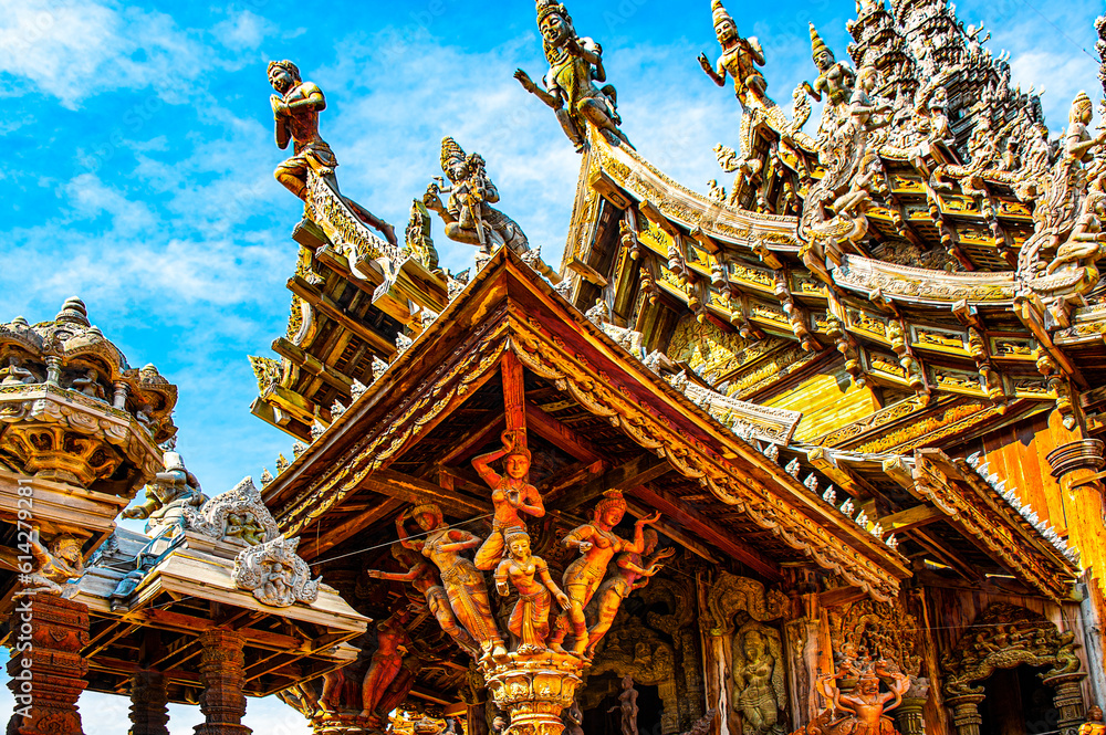 Sanctuary of Truth, a magnificent wooden castle by the sea beautiful ...