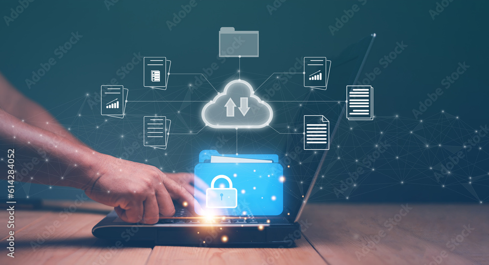 Document management system (DMS) technology concept, Document ...