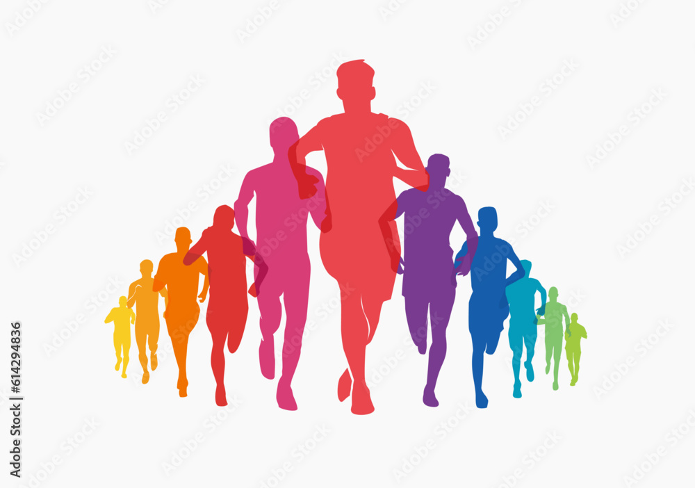 Great elegant colorful vector editable marathon poster background ...