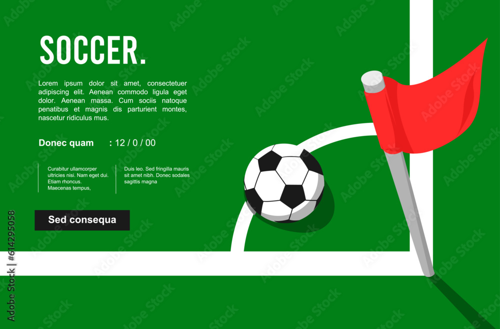 Great simple editable soccer or football vector background design for ...