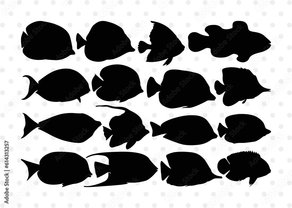 Ocean Fish Silhouette, Ocean Fish SVG, Ocean Svg, Fish Svg, Sea Fish ...