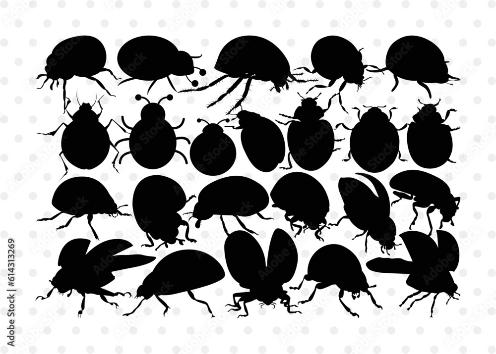 Ladybug Silhouette, Ladybug SVG, Beetle Svg, Bug Svg, Ladybird Svg ...