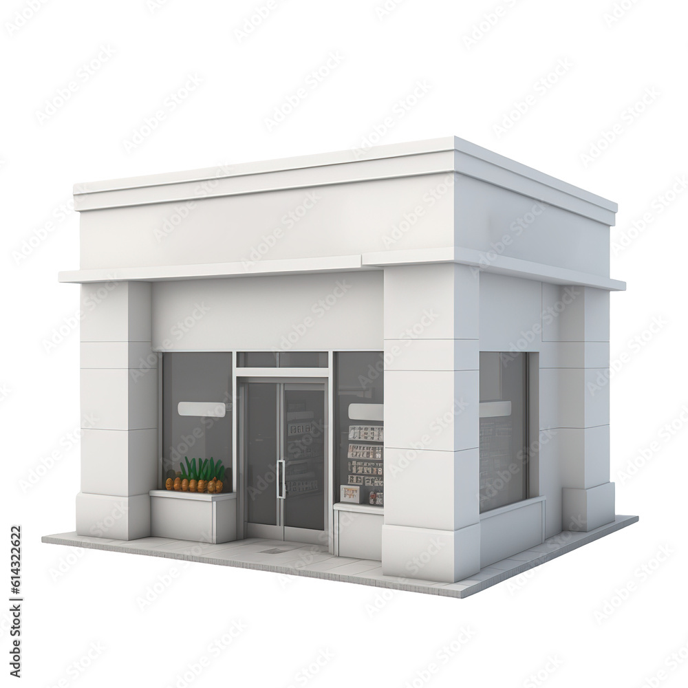 Perspective of Local market Building created with Generative AI ...