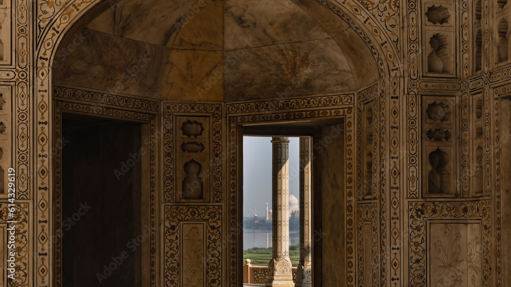 Khas Mahal Palace in the Red Fort. Details. The walls are decorated ...