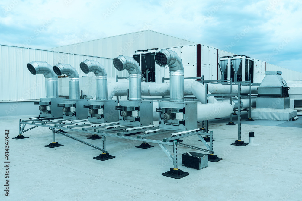 The air conditioning and ventilation system of a large industrial ...